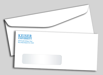 KU #10 Window Envelopes - Keiser University
